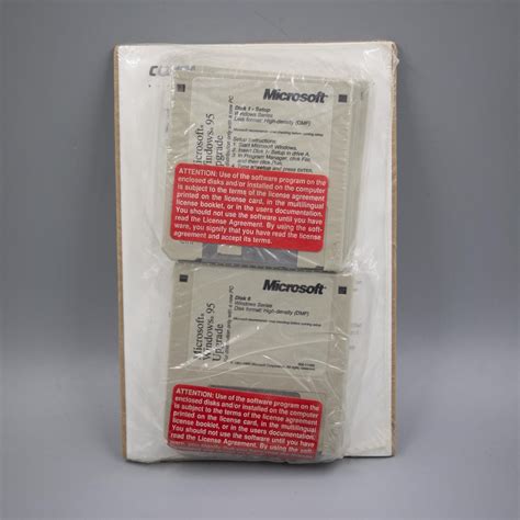 Microsoft Windows 95 Upgrade Floppy Disks Set Sealed Etsy