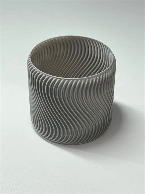 Rippled Plant Pot Planter 1 Free 3d Print Model Makerworld