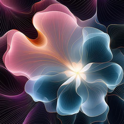 Premium Photo Illustration Of Abstract Pattern Of Flower Petals