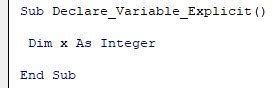 VBA Variable Types How To Declare Assign Datatypes Examples