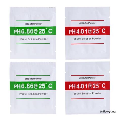 4 Pcs Ph Buffer Solution Powder Ph For Test Meter Measure Calibration 4 01 6 86 Shopee Việt Nam