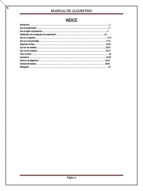 Manual De Algoritmo Pdf Lenguaje De Programación Algoritmos