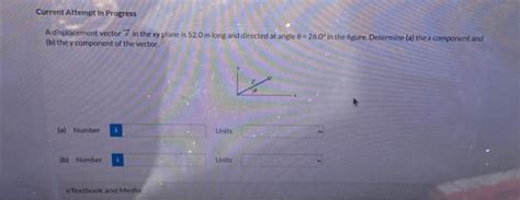 Solved A Displacement Vector R In The Xy Plane Is M Chegg