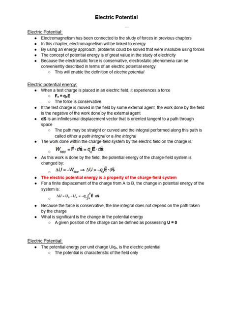 electric potential pdf electronvolt electric field