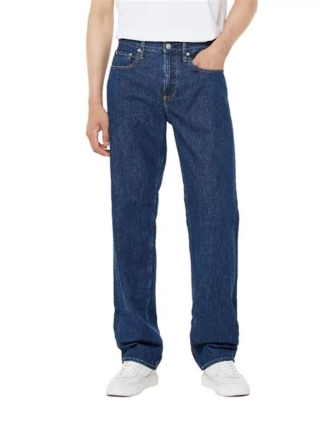 Calvin Klein Mens 90s Straight Fit Dark Blue Denim Dark Blue 5 0
