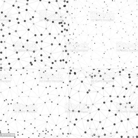 Set Of Molecule Structure Gray Background For Communication Vector Illustration Stock