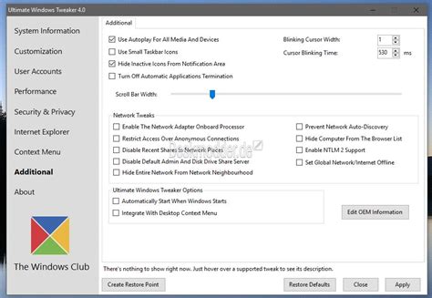 Ultimate Windows Tweaker 4 For Windows 10