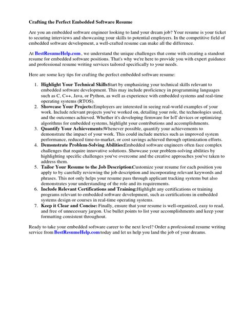 Embedded Software Resume Download Free Pdf Embedded System Software