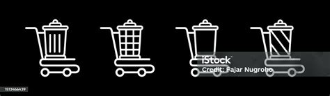 휴지통 트롤리 열기 아이콘 벡터 일러스트레이션 디자인 0명에 대한 스톡 벡터 아트 및 기타 이미지 0명 경계 표지 깔끔한