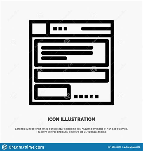 File Browser Computing Code Vector Line Icon Stock Vector