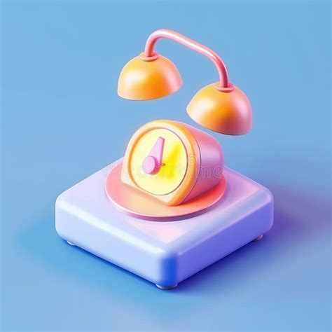 Isomatric Alarm Icon In Different Colours And Shape Size Generative Ai Stock Illustration