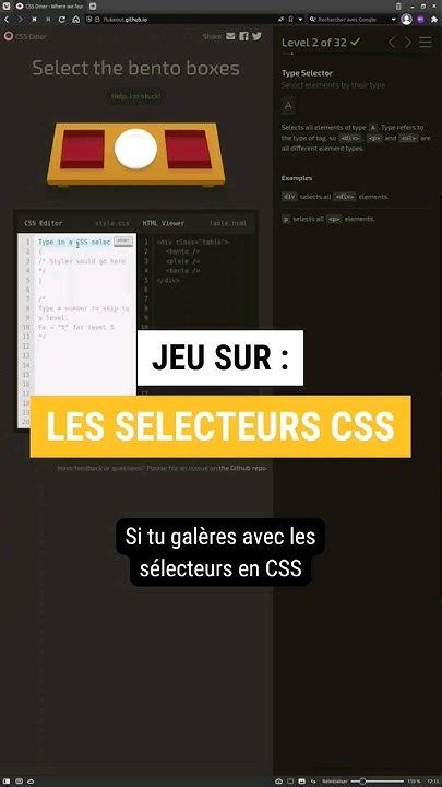 Apprendre Les Sélecteurs Css Avec Ce Jeu Css Frontend Html Html5