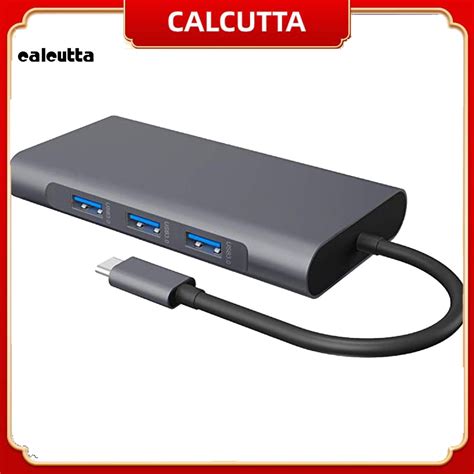 [calcutta] 10 Trong 1 Type C Sang Vga Usb30 Pd Đầu đọc Thẻ Sạc Nhanh Hub Dock Adapter Shopee