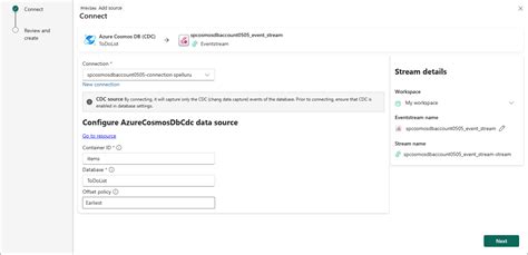 Add Azure Cosmos Db Cdc As Source In Real Time Hub Microsoft Fabric Microsoft Learn