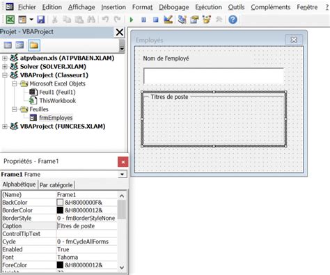 Création Et Gestion Dun Userform Excel Vba