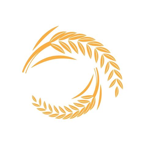 Diseño De Ilustración De Vector De Plantilla De Logotipo De Trigo