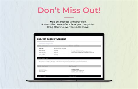 Project Scope Statement Template In Excel Google Sheets Download Template Net