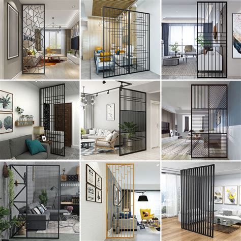 Customized Hollow Wrought Iron Screen Office Dining Living Room