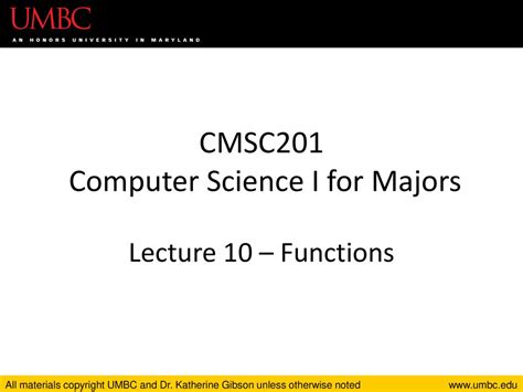 Cmsc201 Computer Science I For Majors Lecture 10 Functions Ppt Download