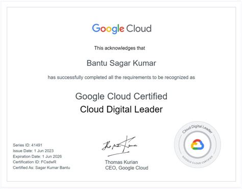 sagar kumar bantu on linkedin cloudcertification