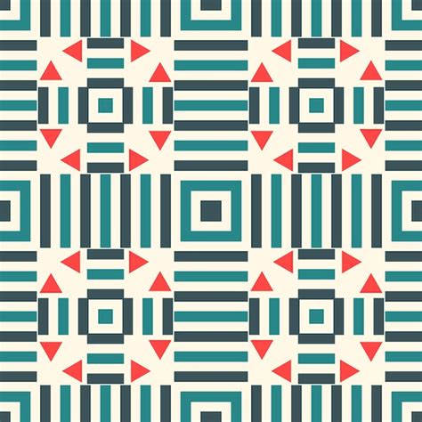 Premium Vector Abstract Striped Geometric Seamless Pattern With