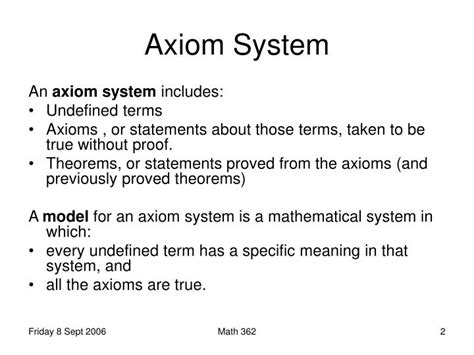Ppt Axiomatic Systems Powerpoint Presentation Id4520354