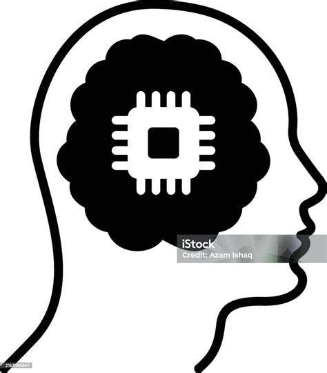 전기 피질 조영술 벡터 아이콘 디자인 인공 일반 지능 기호 자연어 처리 기호 기계 및 딥 러닝 스톡 일러스트레이션 컴퓨터 신경 과학 개념 Brain Computer
