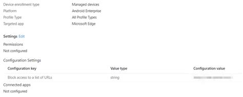 Ios Managed Device App Configuration Policy For Ms Edge R Intune