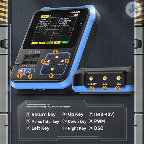 3in1 Digital Oscilloscope Transistor Tester Function Signal Generator Meter Handheld