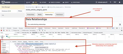console new relationship ui cannot load relationships on views · issue
