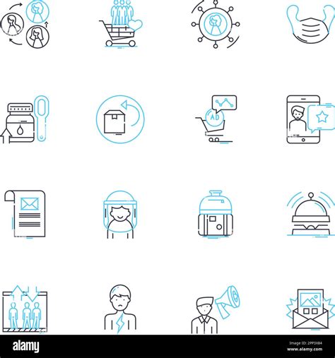 User Help Linear Icons Set Assistance Support Guidance Helpdesk Troubleshoot Tips Clarity