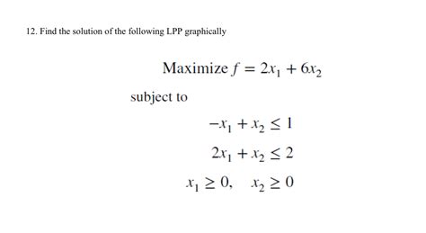 Solved Find The Solution Of The Following LPP Graphically Chegg Com