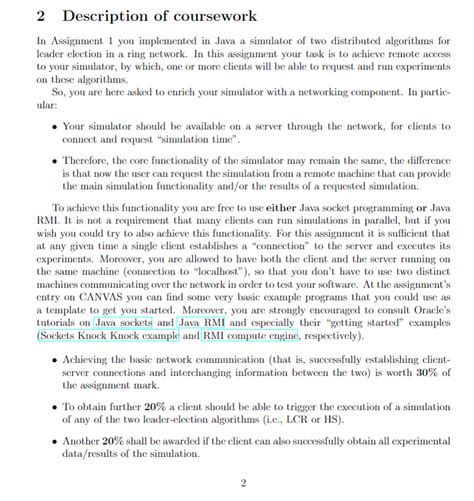 Solved 2 Description Of Coursework In Assignment 1 You