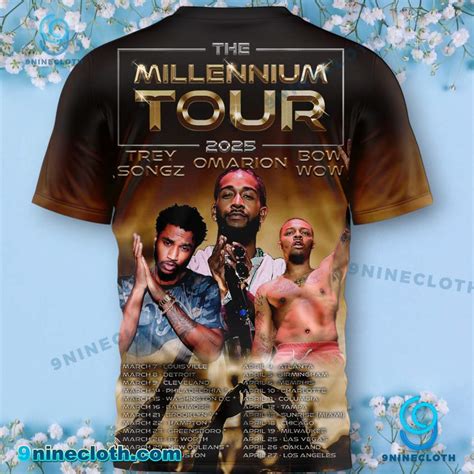 Free Shipping 20 Off Omarion The Millennium Tour 2025 Shirt