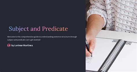 Subject And Predicate