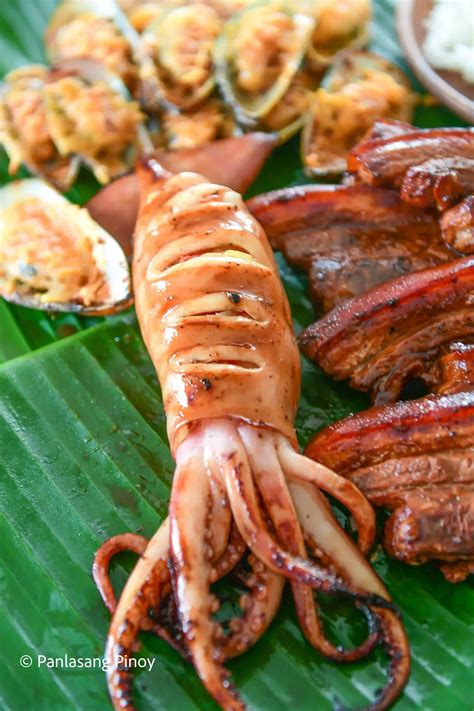 Inihaw Na Liempo At Pusit Panlasang Pinoy