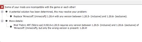 Incompatible Mods Rfabricmc