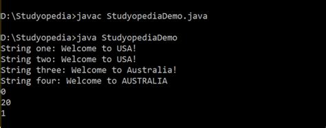String CompareToIgnoreCase Method In Java Studyopedia