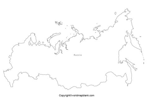 Blank Russia Map Printable Free Download