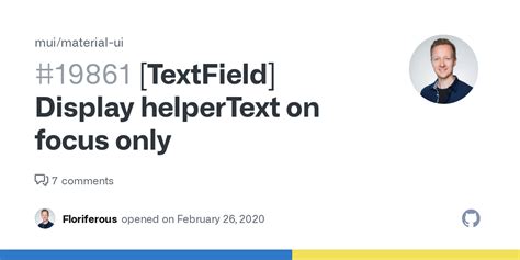 TextField Display HelperText On Focus Only Issue 19861 Mui Material Ui GitHub