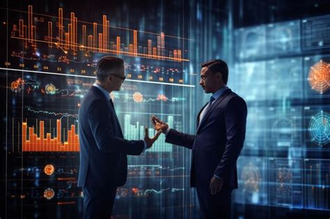 Premium Photo Businessman Touch Automated Data Management System