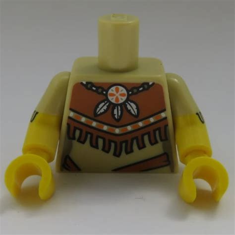 LEGO PART G C H Pr Torso Dual Molded Arms American Indian Tribal Necklace