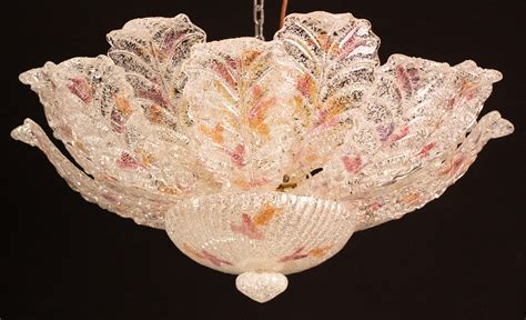 Ballarò Luxury Murano Glass Pinkmulticolor Ceiling Light Or Flush