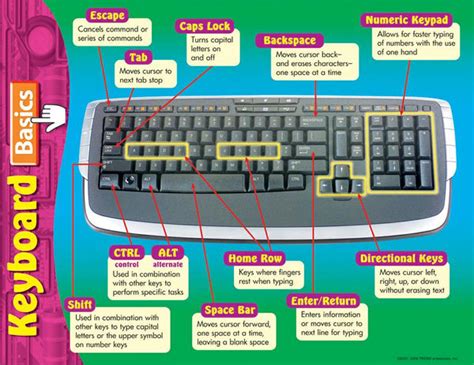 Trend Enterprises Computer Keyboard Basics Learning Chart T 38122 Supplyme