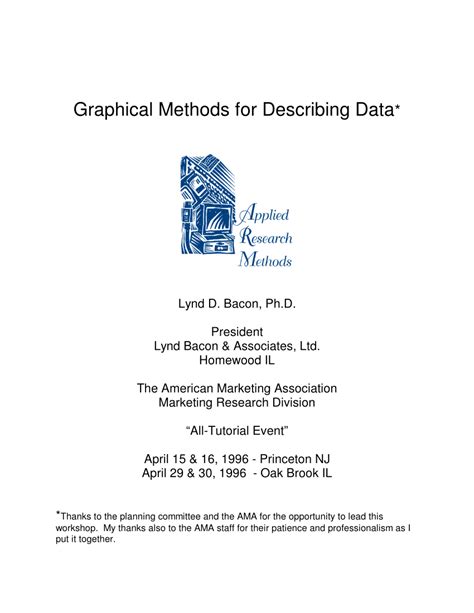 Pdf Graphical Methods For Describing Data