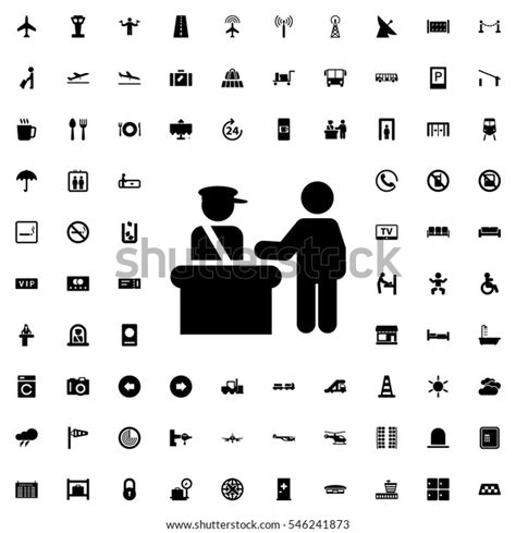 Pass Control Icon Illustration Isolated Vector Stock Vector Royalty Free 546241873 Shutterstock