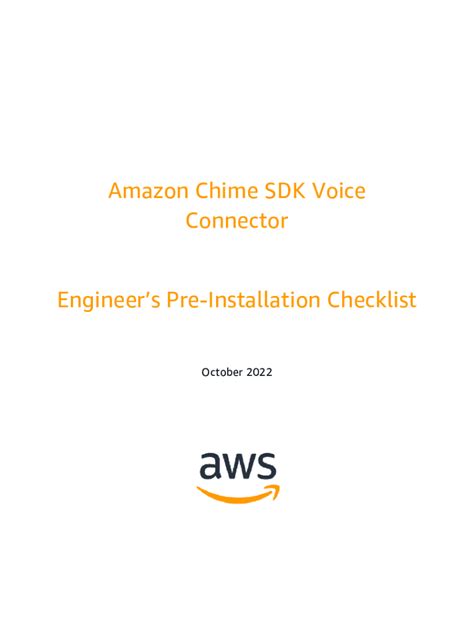 Fillable Online Amazon Chime Sdk Voice Connector Engineers Pre Installation Fax Email Print