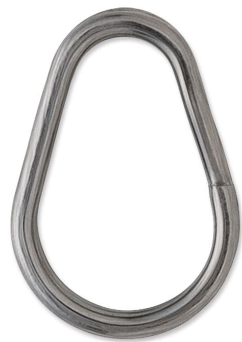 10 Pack Of Vmc Stainless Steel Line Tie Split Rings Tear Drop Shaped