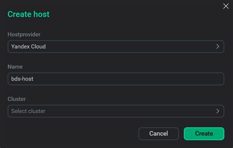 How To Add A New Host Based On The Yandex Cloud Hostprovider Arenadata Docs
