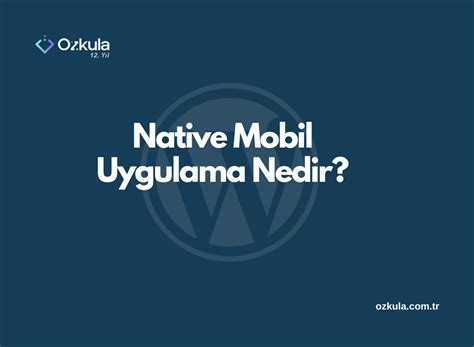 Native Mobil Uygulama Nedir Özkula Blog